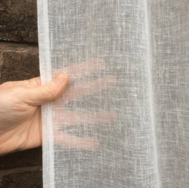 Ivory Sheer Linen Voile Panel – Linen and Letters