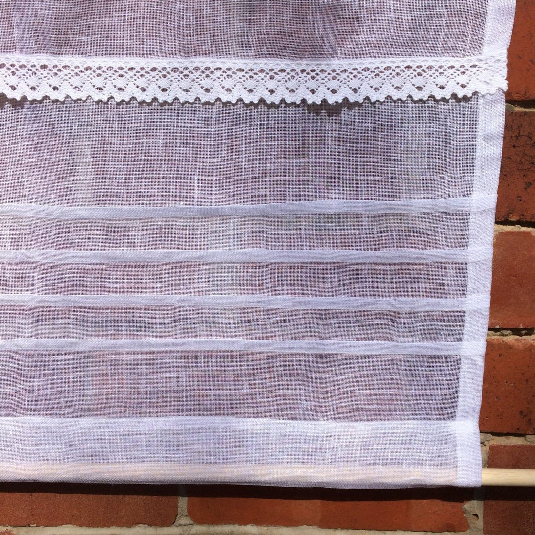 Langley Sheer White Lace Linen Monogram Door Panel – Linen and Letters