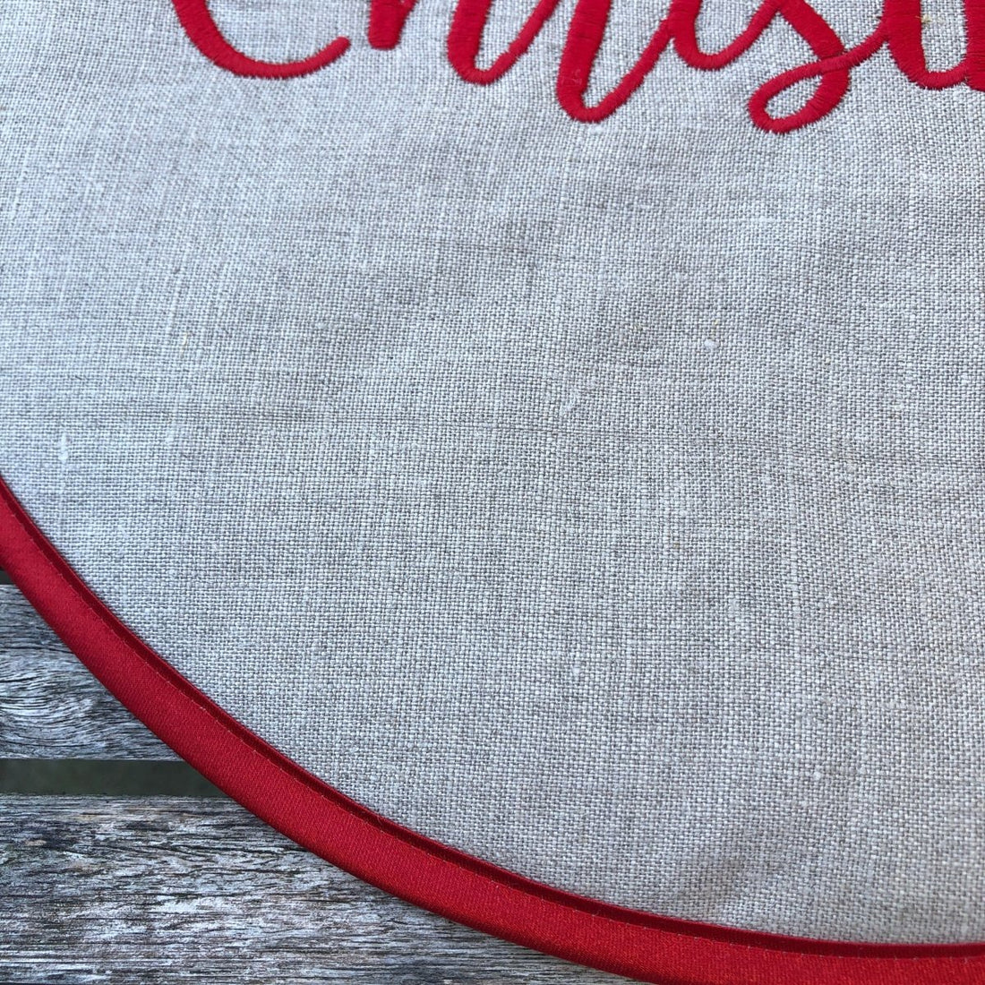 Pair Merry Christmas Natural Flax Linen Aga Lid Covers – Linen and Letters